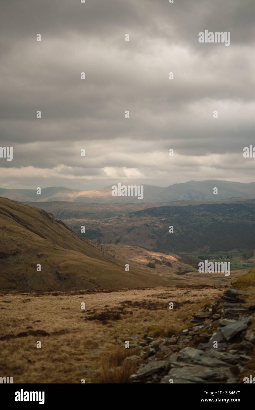 Buttermere Valley seen from the famous Haystacks ridgeline and ...