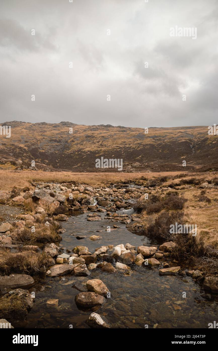 Fast-flowing stream located on Haystacks Ridgeline walk in the Lake ...