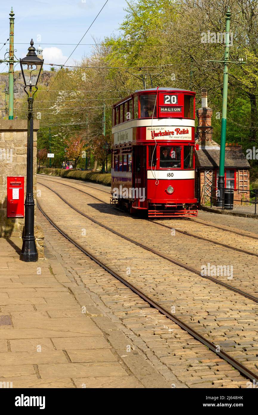 Leeds City Transport Tram at the Crich Tramway Museum, Derbyshire ...