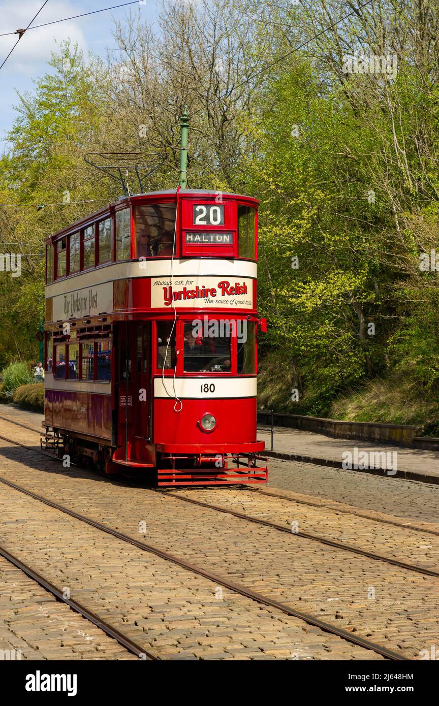 Leeds City Transport Tram at the Crich Tramway Museum, Derbyshire ...