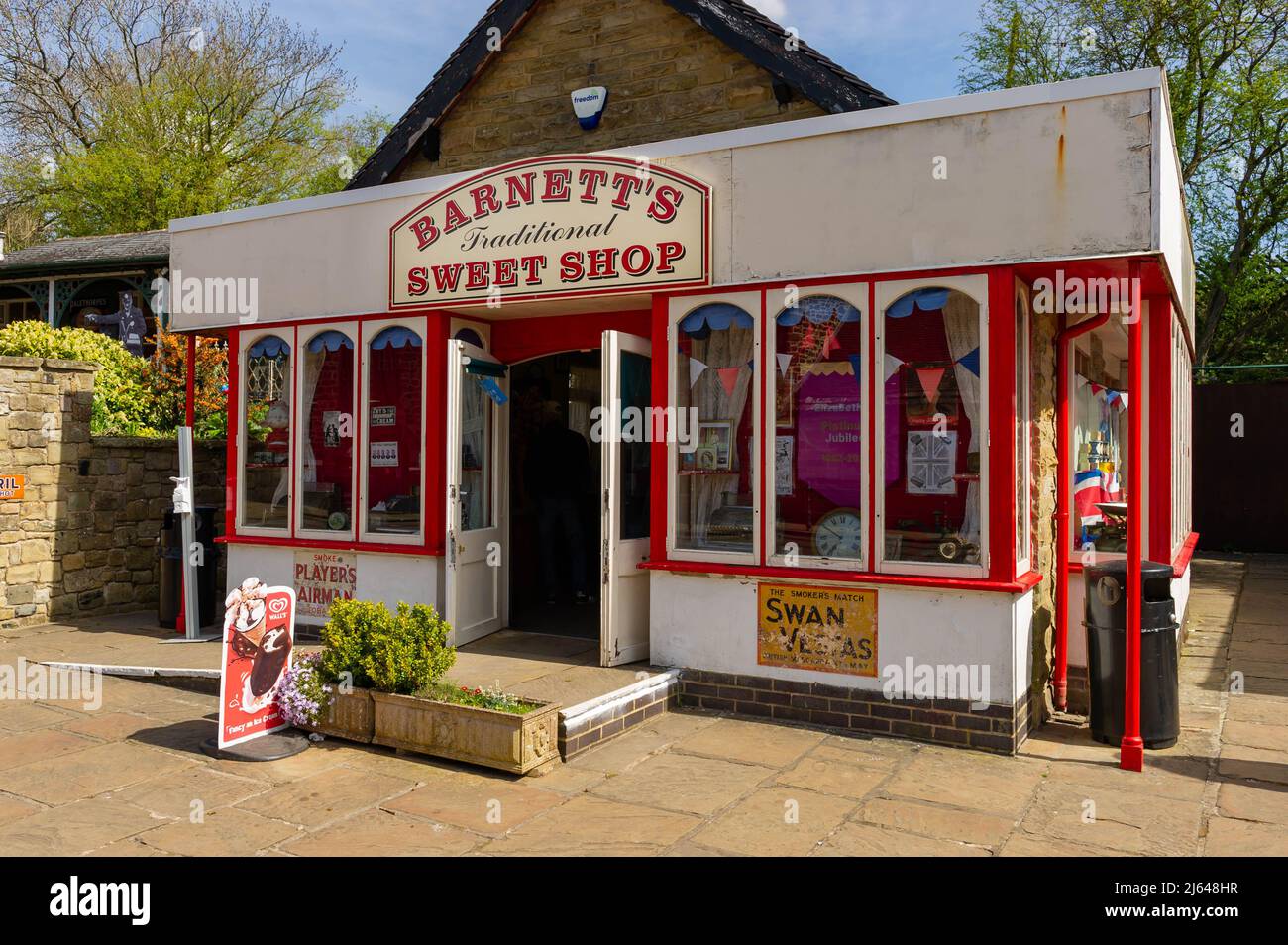 Barnetts Traditional Sweet Shop At The Crich National Tramway Museum Derbyshire England Stock
