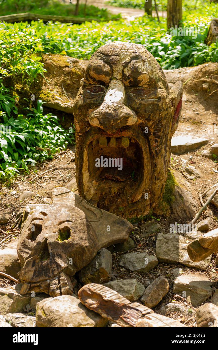 The Ogre on the Woodland Walk at the Crich National Tramway Museum ...