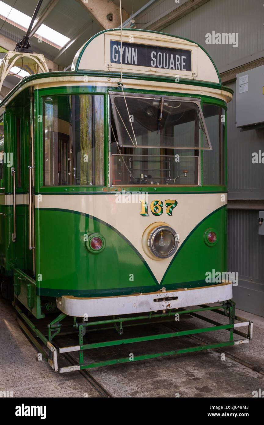 Blackpool Corporation Transport Tram at the Crich National Tramway ...