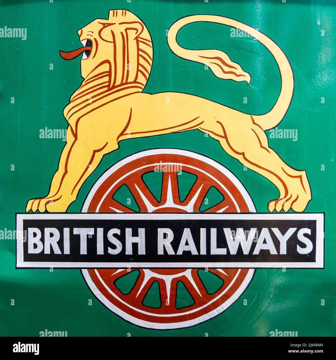 Hand Painted Historic British Railways Logo Stock Photo - Alamy