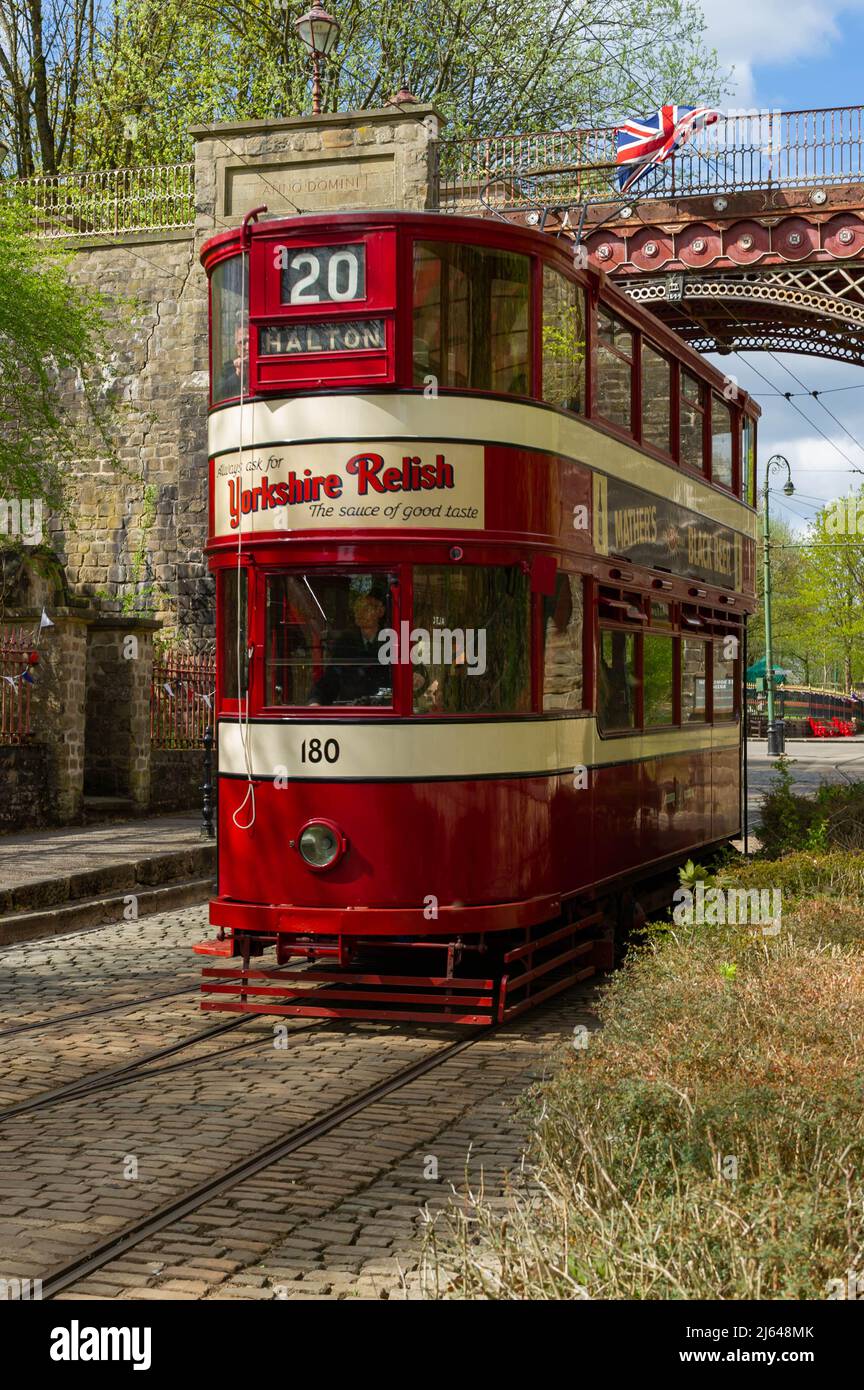Leeds City Transport Tram at the Crich Tramway Museum, Derbyshire ...