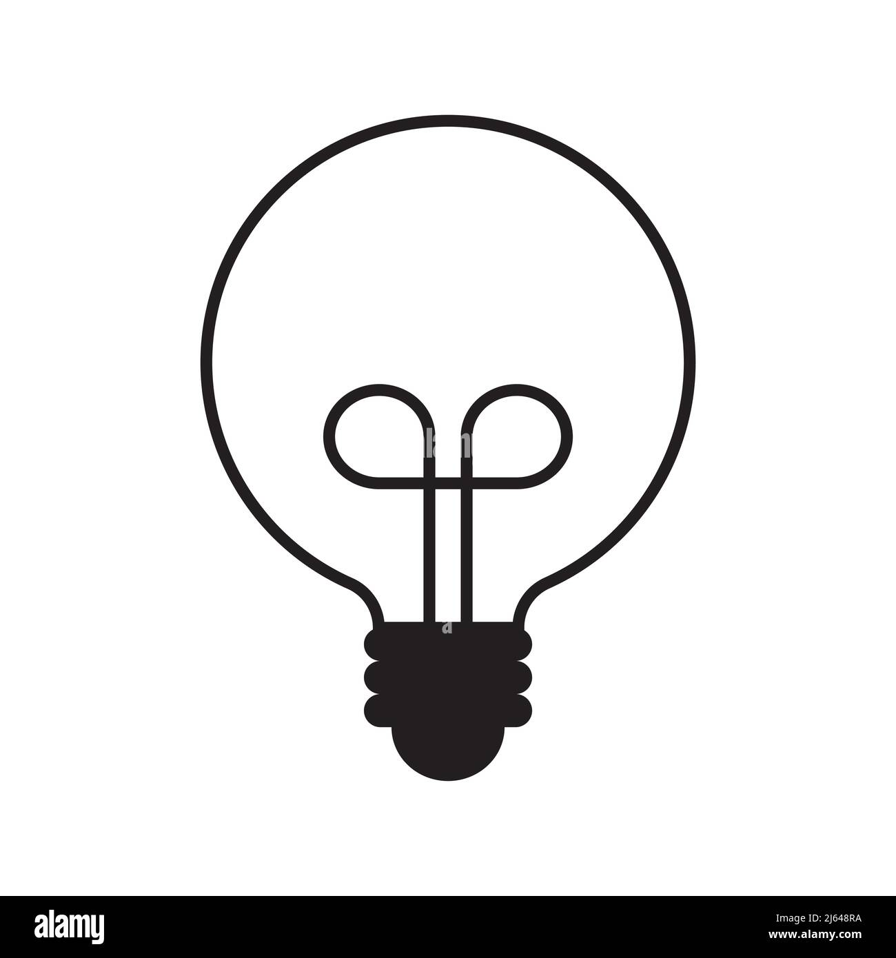 Simple light bulb icon. Vector illustration on white Stock Vector Image ...