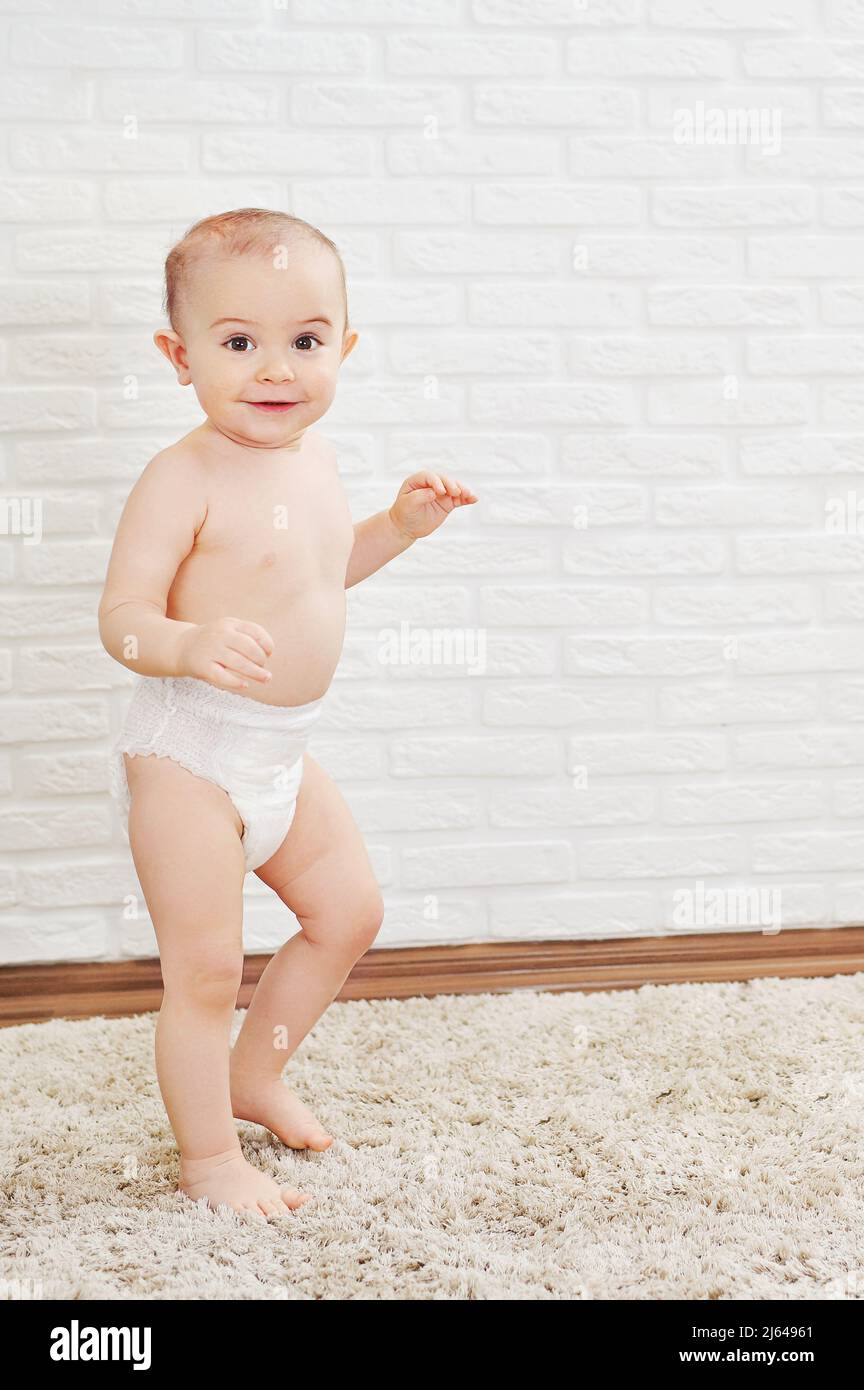 Cute boy with diaper hi-res stock photography and images - Alamy