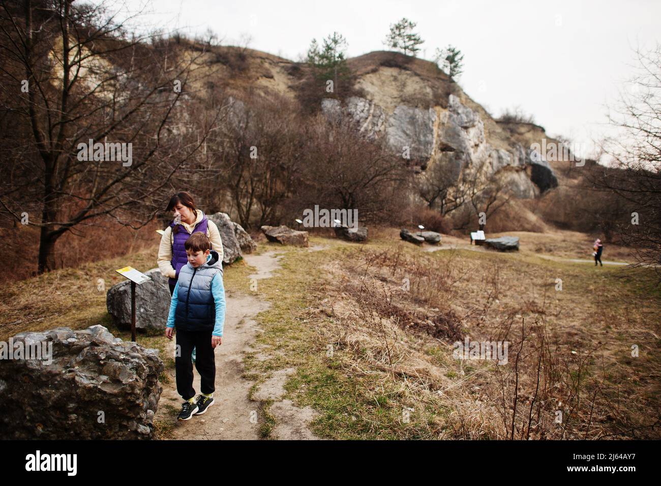 Family at Turold science trail, Mikulov, Czech Republic learn types of ...