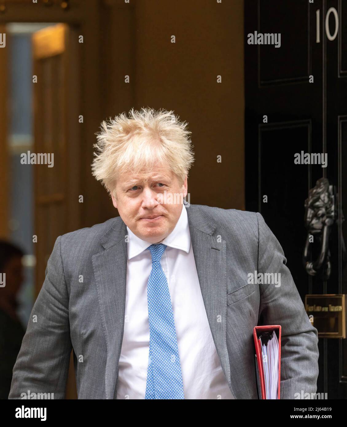 Boris Johnson, MP, Prime Minister, leaves 10 Downing Street for Prime ...
