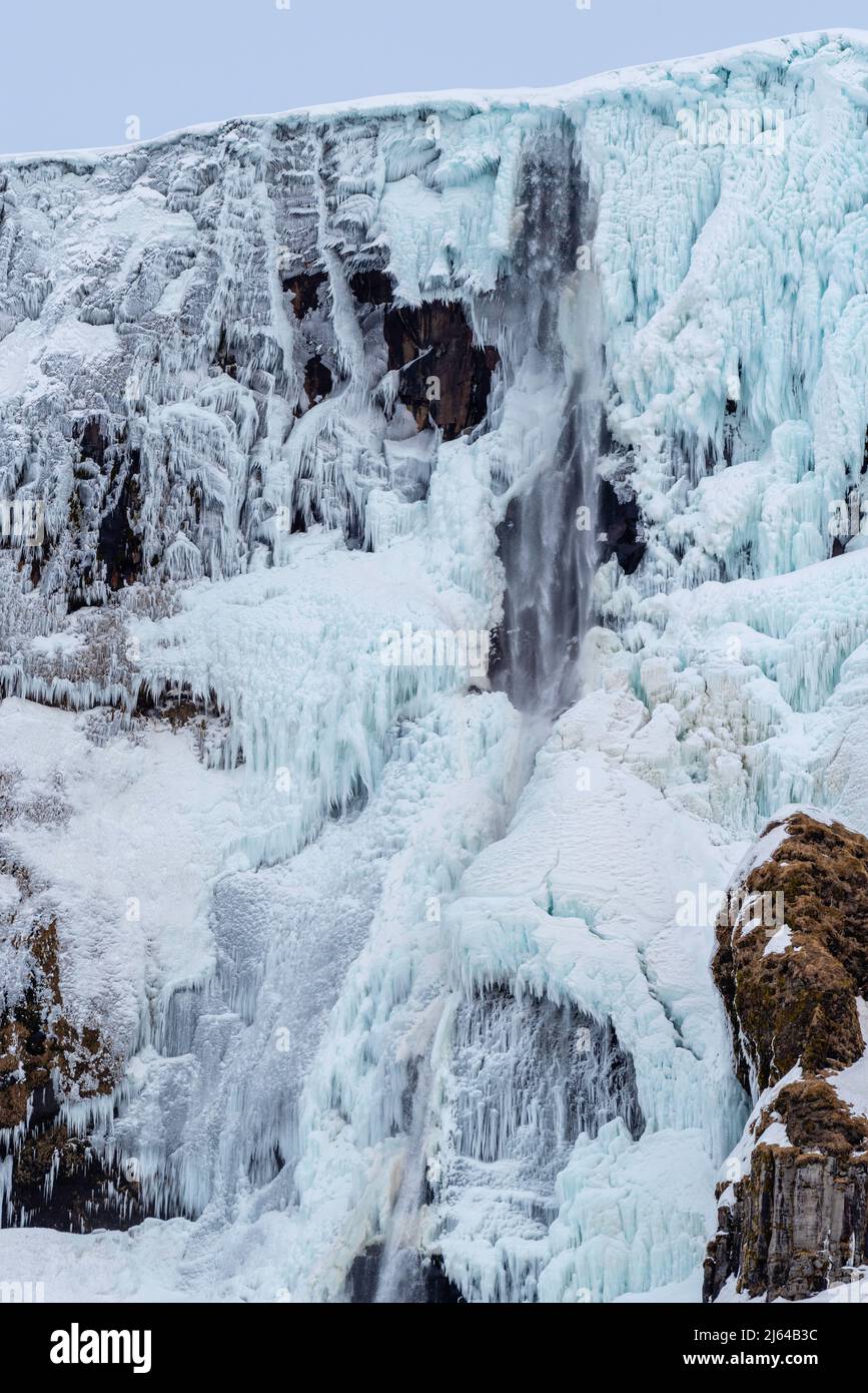 Photograph of Bjarnarfoss waterfall, on the Snæfellsnes Peninsula in ...