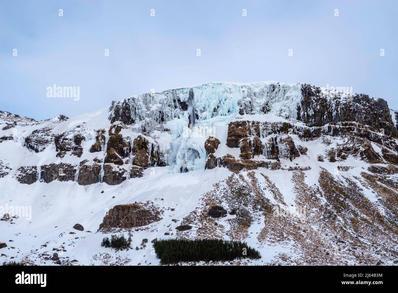 Photograph of Bjarnarfoss waterfall, on the Snæfellsnes Peninsula in ...
