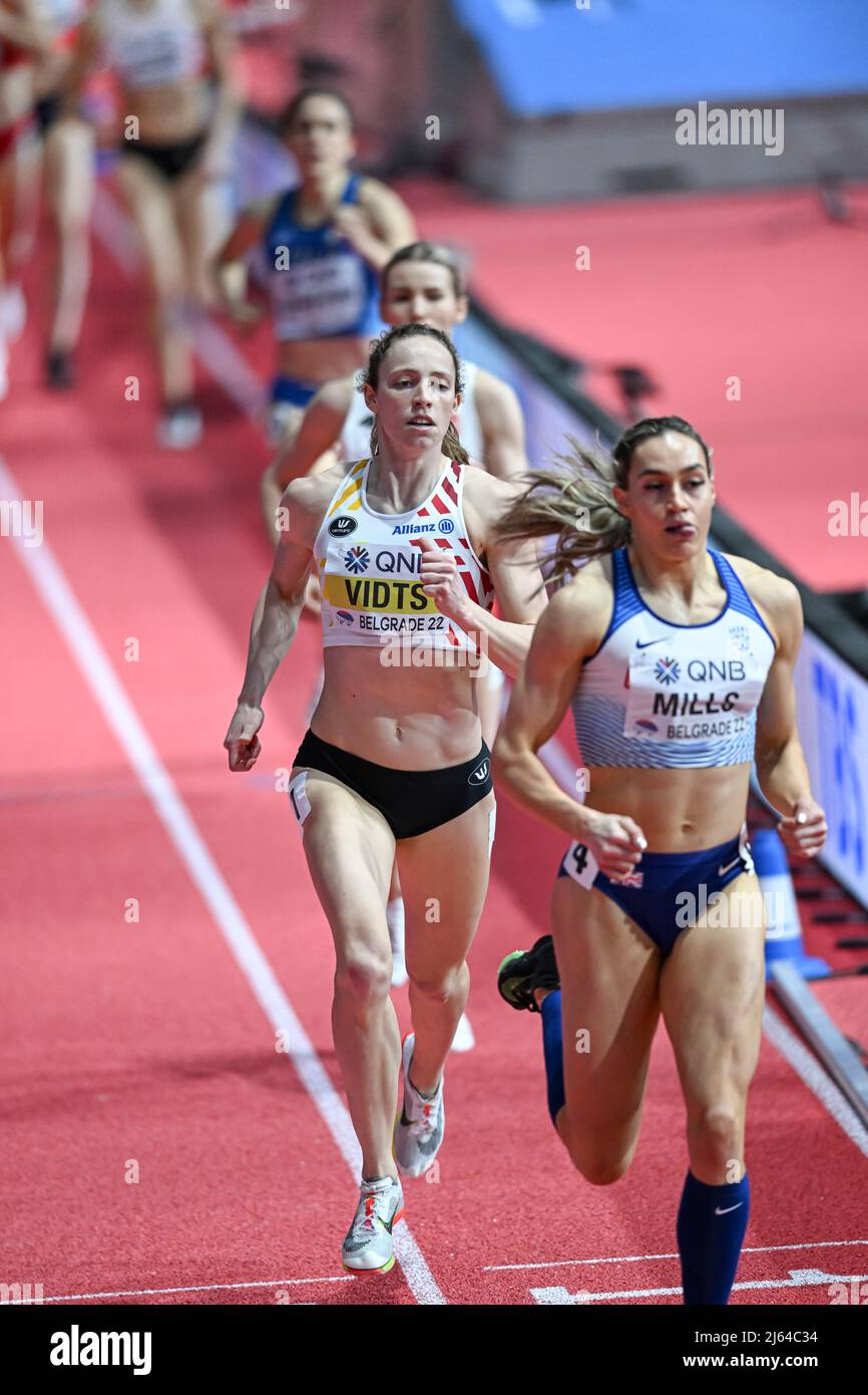 Noor Vidts participating at the Belgrade 2022 Indoor World ...