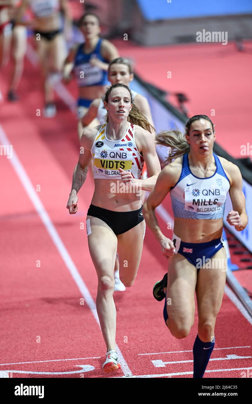 Noor Vidts participating at the Belgrade 2022 Indoor World ...