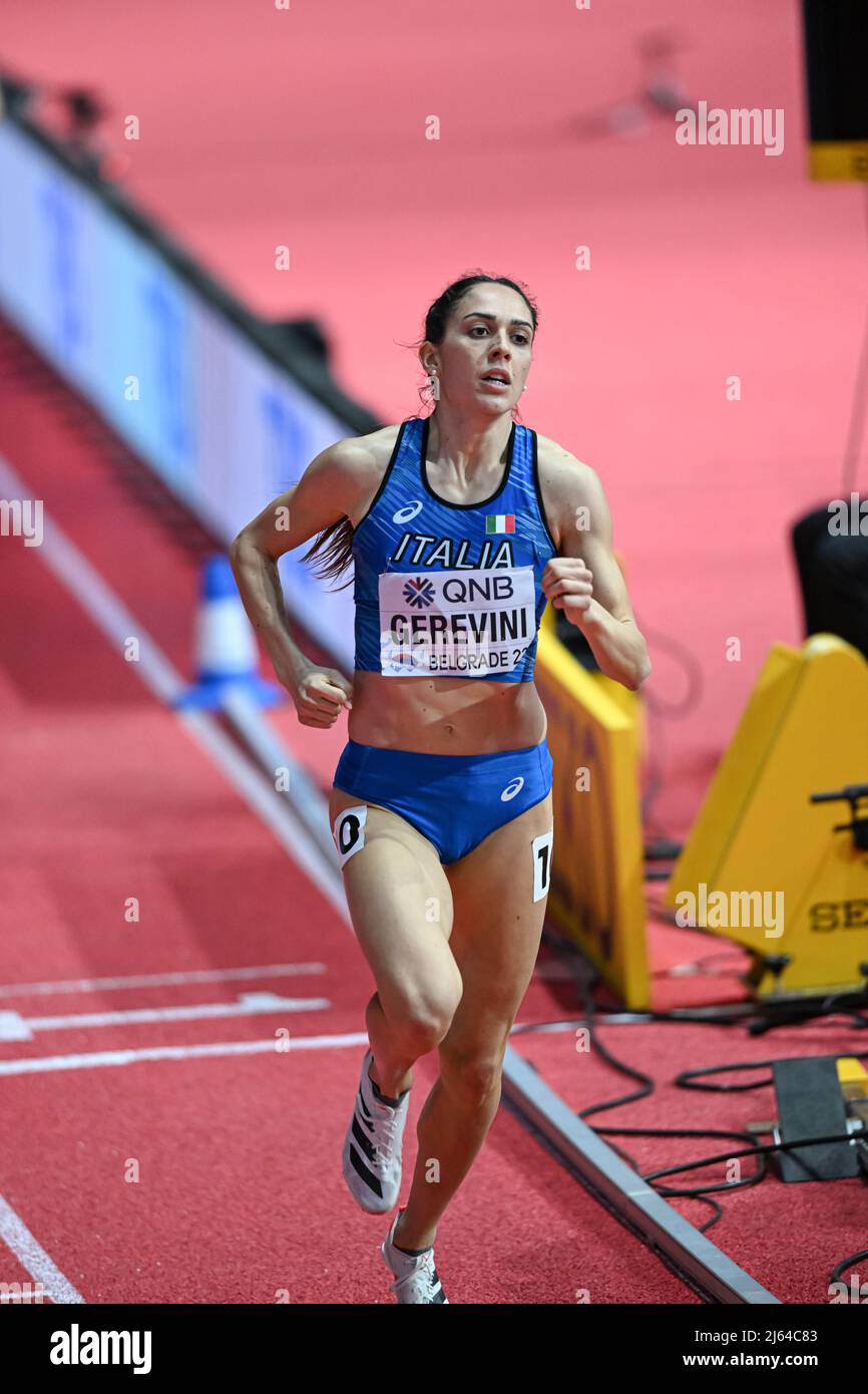 Sveva Gerevini participating in the Belgrade 2022 World Indoor ...