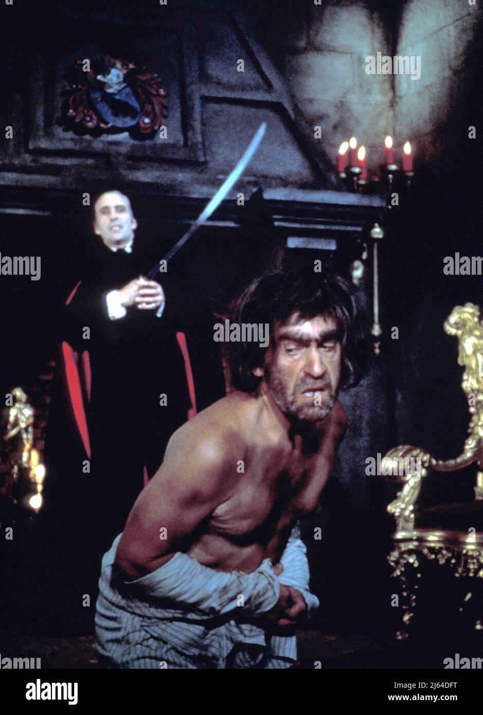 CHRISTOPHER LEE, PATRICK TROUGHTON, SCARS OF DRACULA, 1970 Stock Photo ...