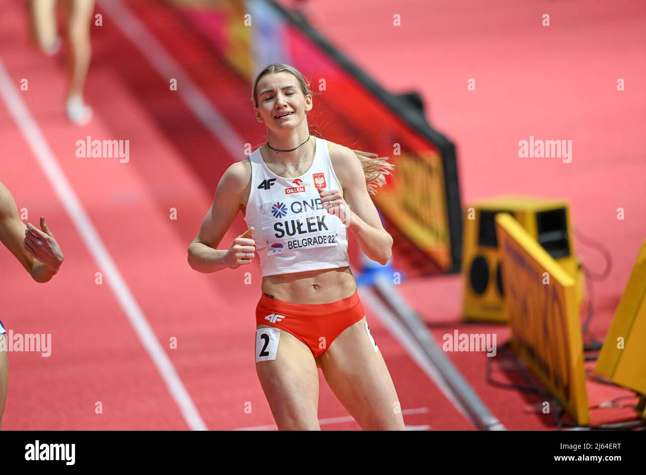 Adrianna Sulek participating in the Belgrade 2022 World Indoor ...