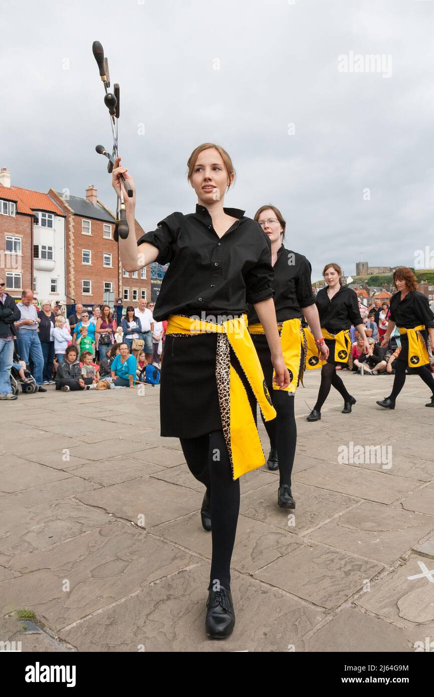 Whip the Cat Rapper and Clog dance team at Whitby folk week Stock Photo ...