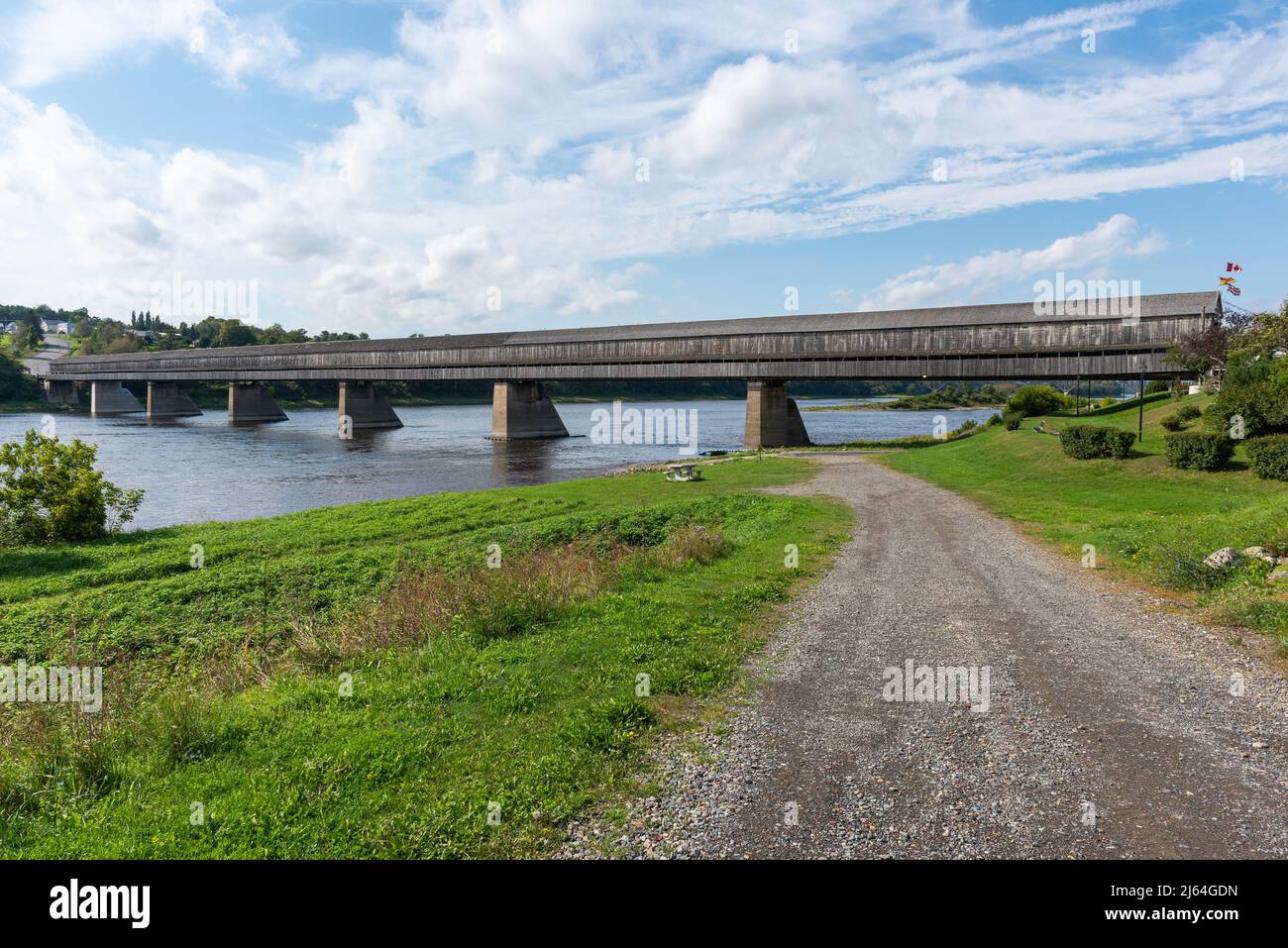 The longest covered bridge of the world at Hartland (New Brunswick ...