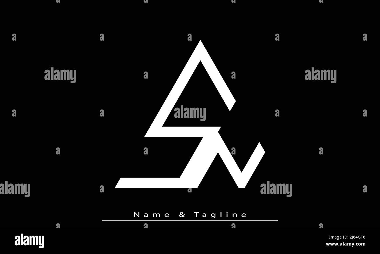 Alphabet letters Initials Monogram logo SN , NS Stock Vector Image ...