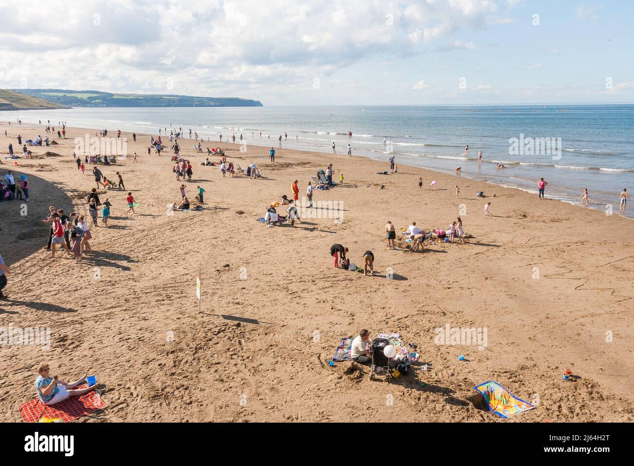 Whitby beach in August Stock Photo - Alamy