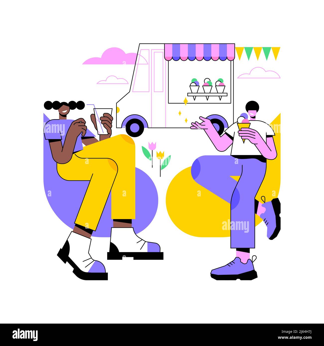 Food festival abstract concept vector illustration. Street food ...