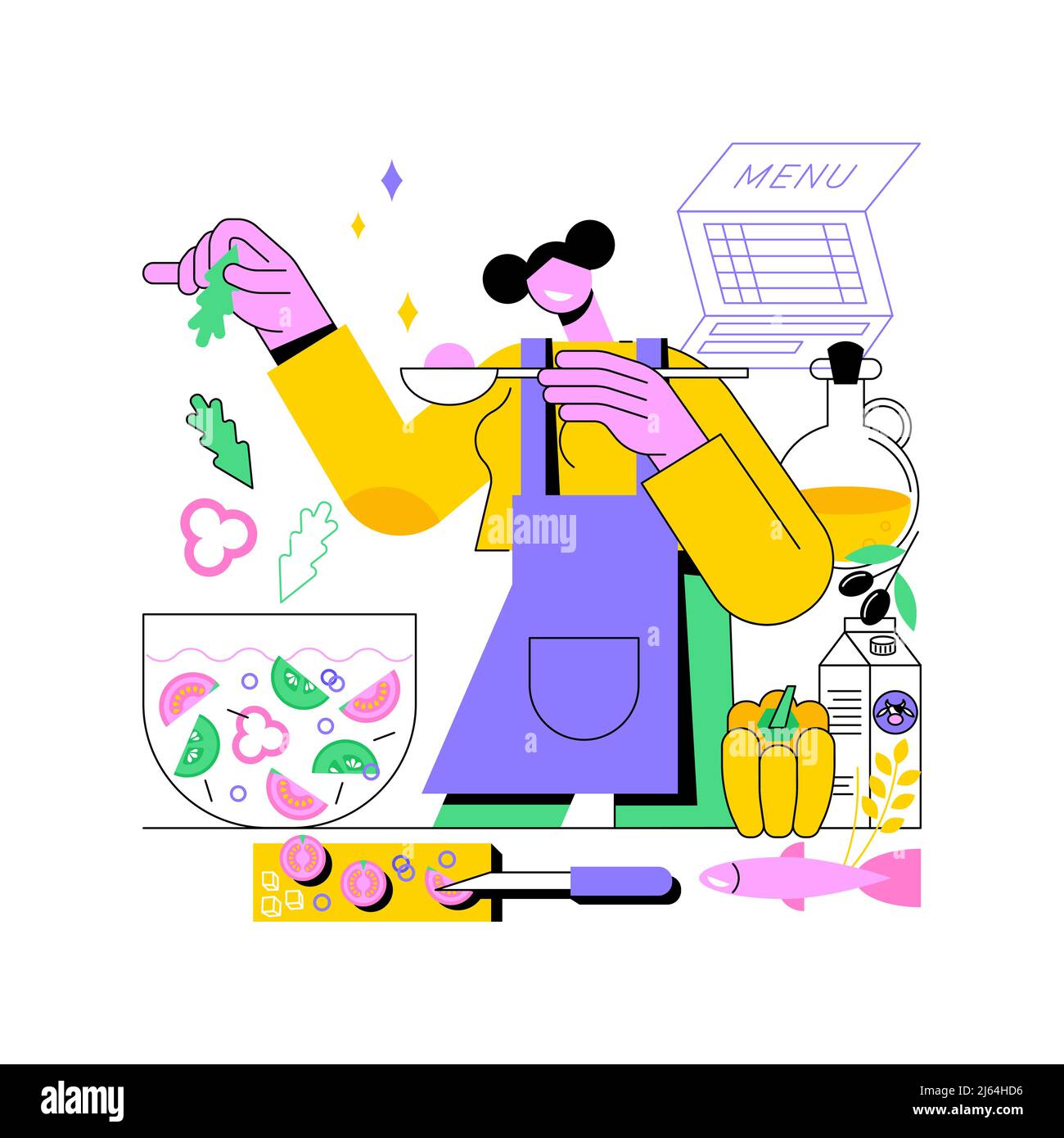 Mediterranean diet abstract concept vector illustration. Healthy ...