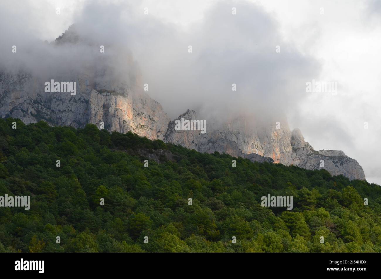 The Peña Montañesa, part of Cotiella limestone massif, Aragonese ...