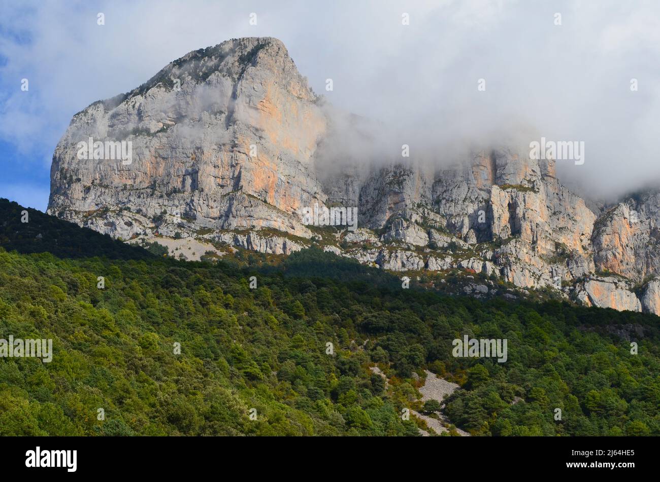 The Peña Montañesa, part of Cotiella limestone massif, Aragonese ...