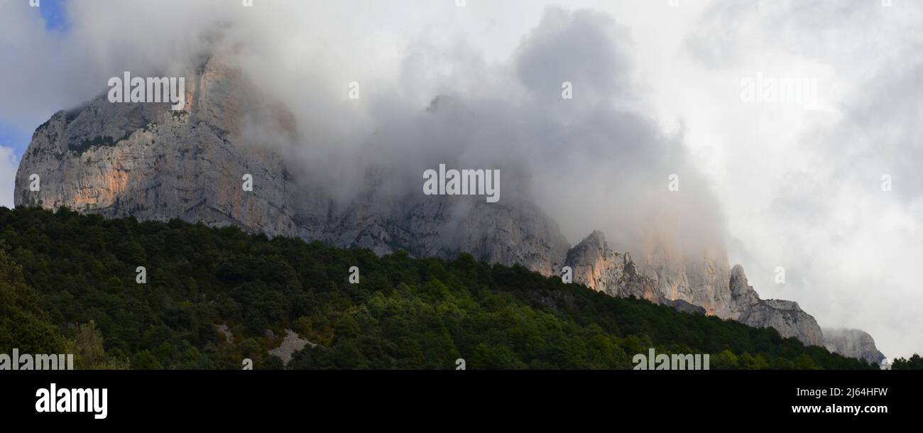The Peña Montañesa, part of Cotiella limestone massif, Aragonese ...