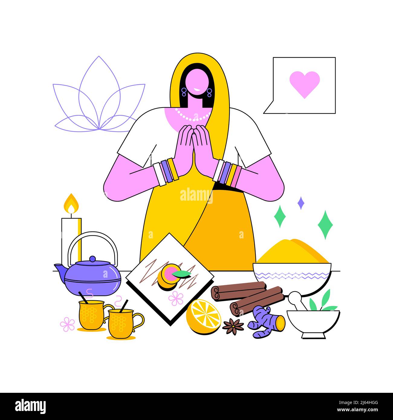 Ayurvedic diet abstract concept vector illustration. Medical practice ...