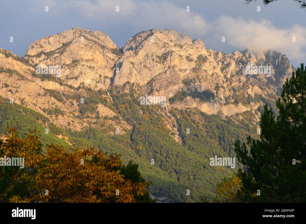 The Peña Montañesa, part of Cotiella limestone massif, Aragonese ...