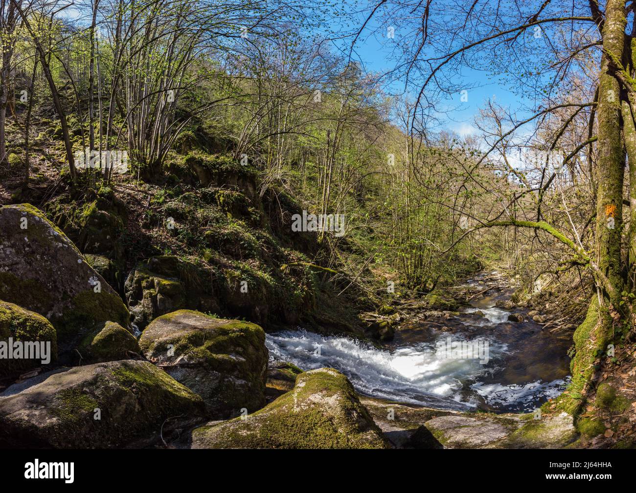 Vue panoramique de la cascade du creux Saillant Stock Photo - Alamy