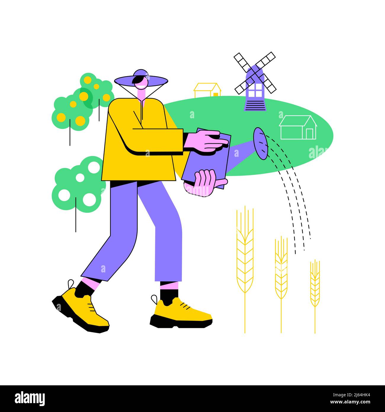 Sustainable agriculture abstract concept vector illustration. Farming ...
