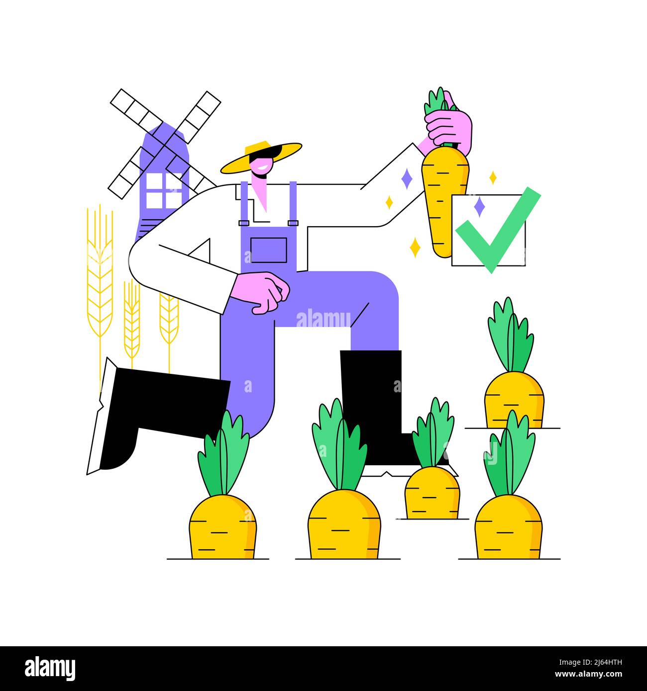 Natural farming abstract concept vector illustration. Ecological ...