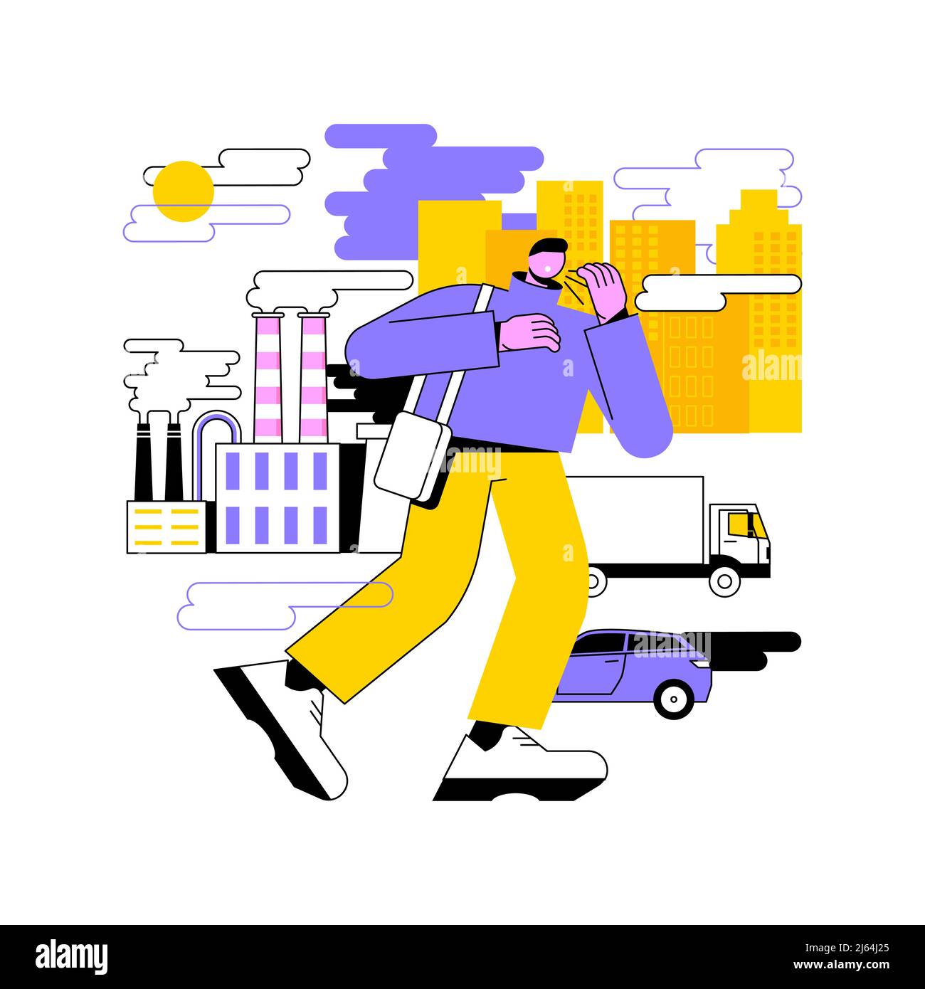 Air pollution abstract concept vector illustration. Pollution from ...