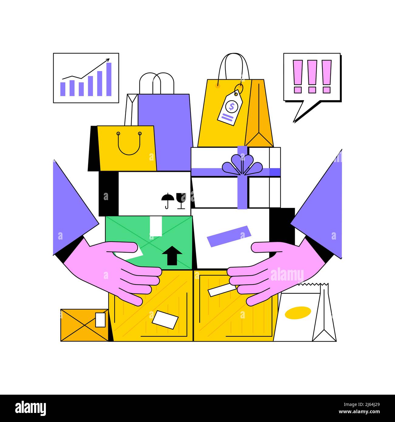 Overconsumption abstract concept vector illustration. Consumption ...