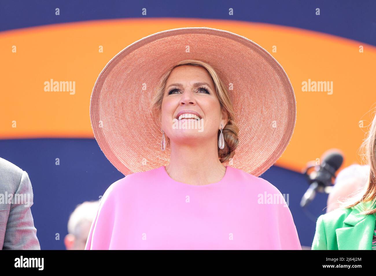Queen Maxima of the Netherlands celebrating the King's 55th birthday ...