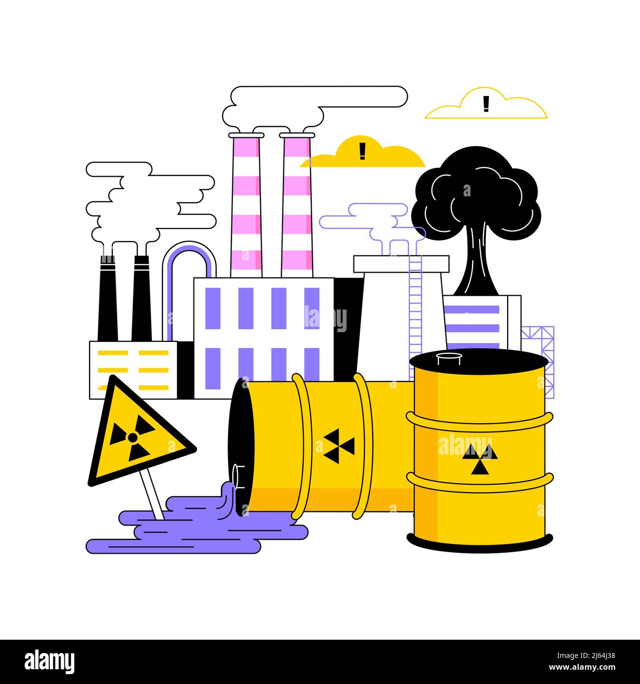 Technological disasters abstract concept vector illustration. Chemical ...