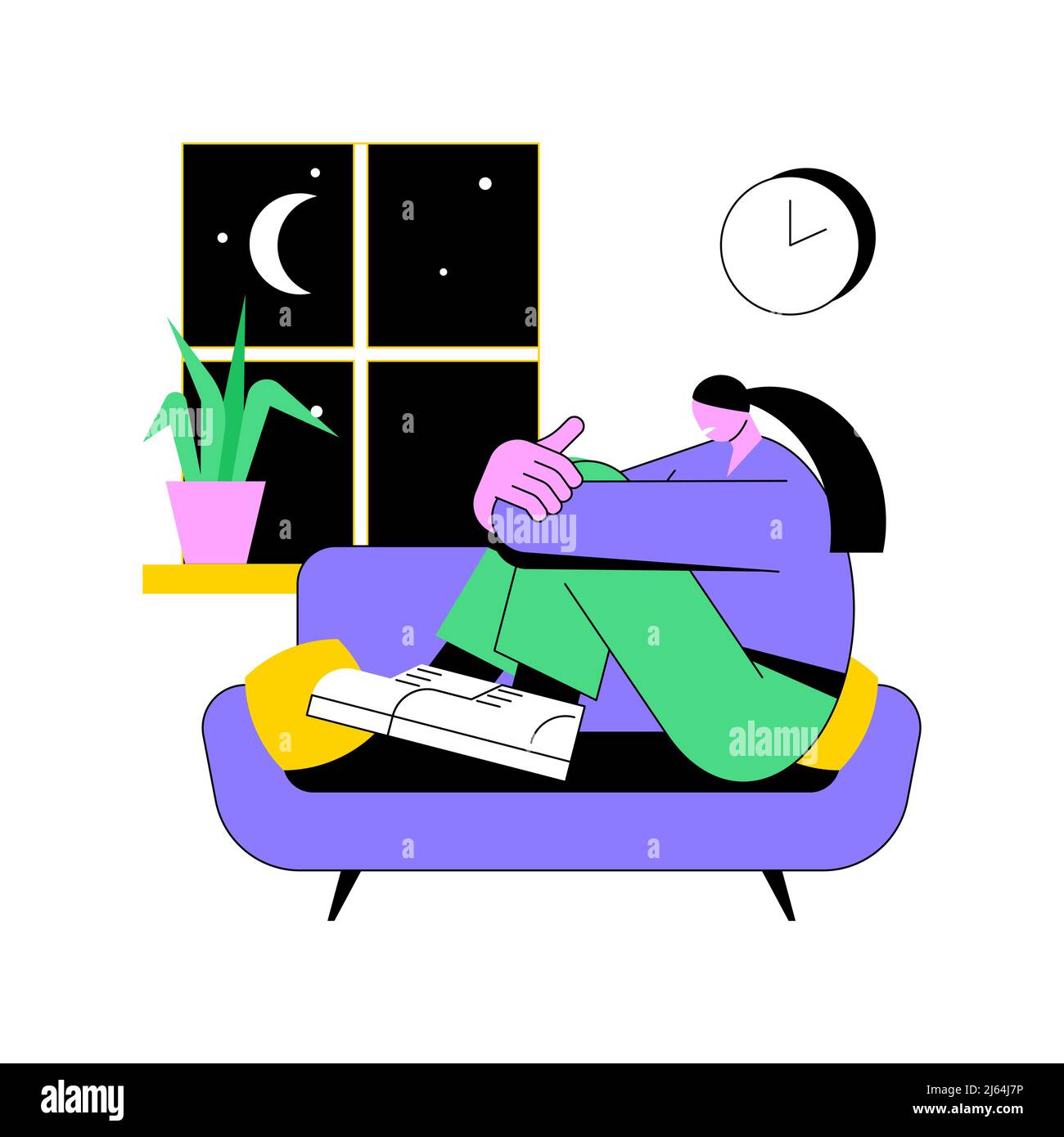 Sleep disturbances abstract concept vector illustration. Insomnia ...