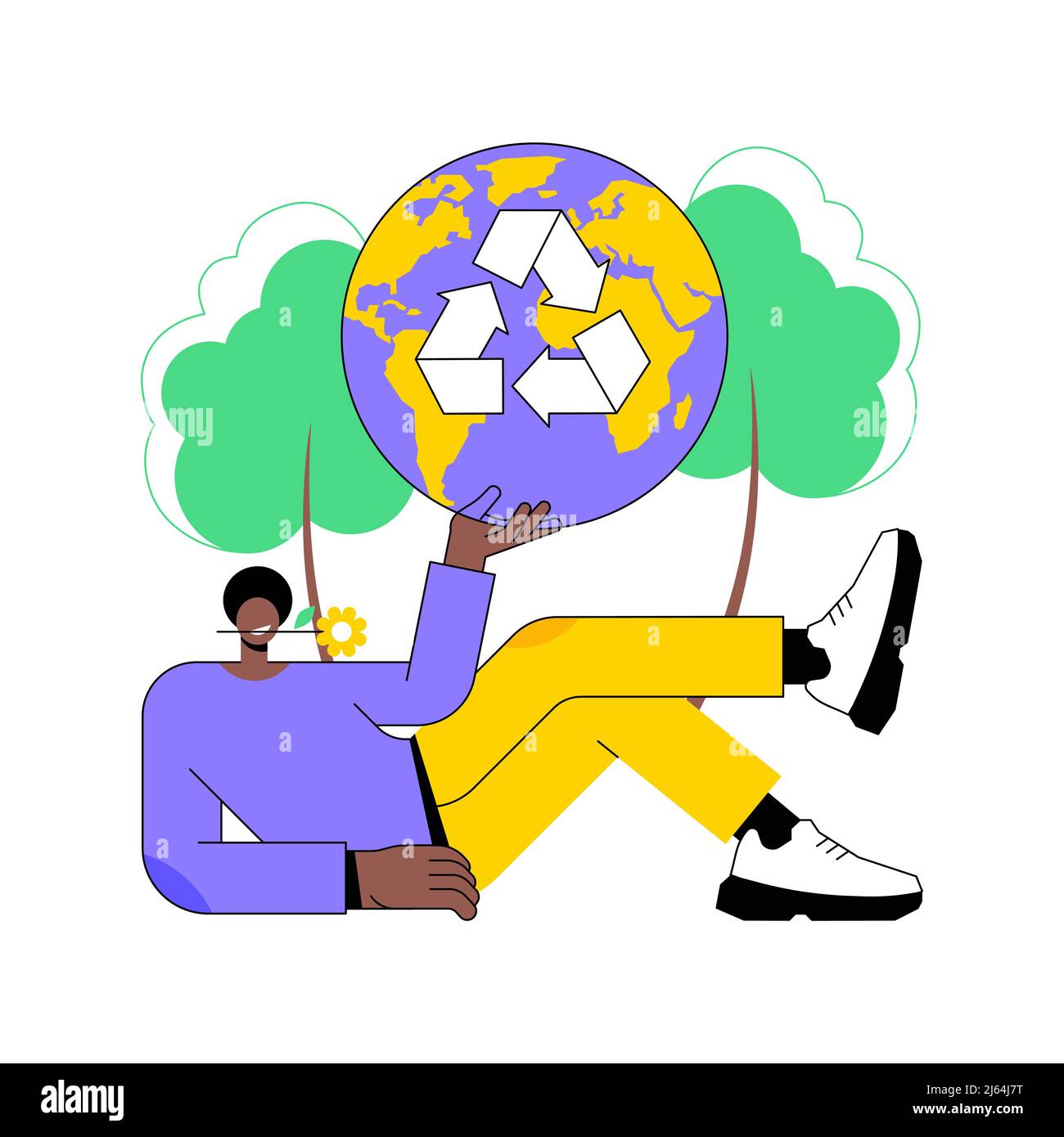 Reduce Reuse Recycle abstract concept vector illustration. Waste ...