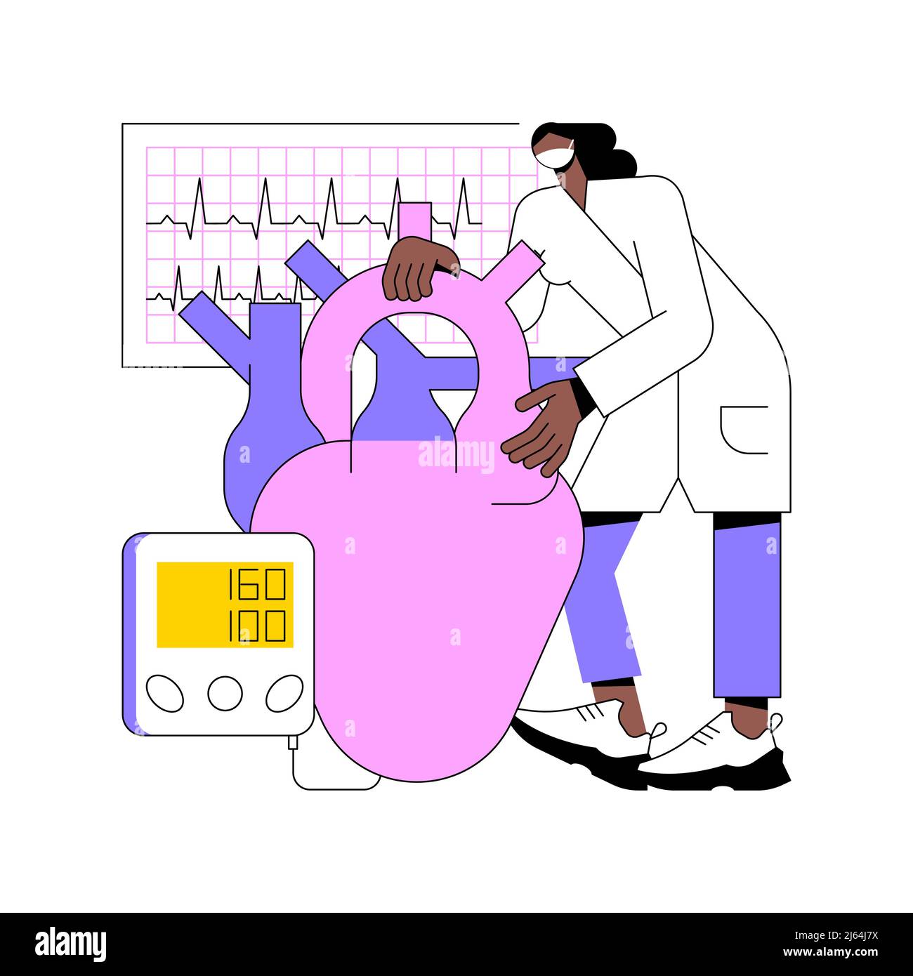 Hypertension abstract concept vector illustration. Cardiological ...