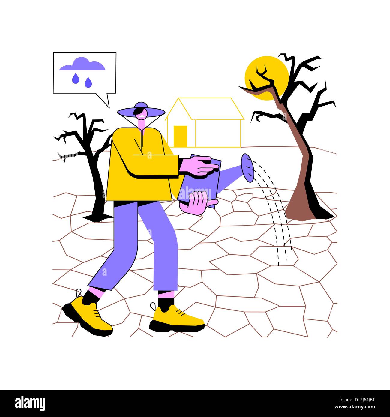 Drought abstract concept vector illustration. Extreme weather condition ...