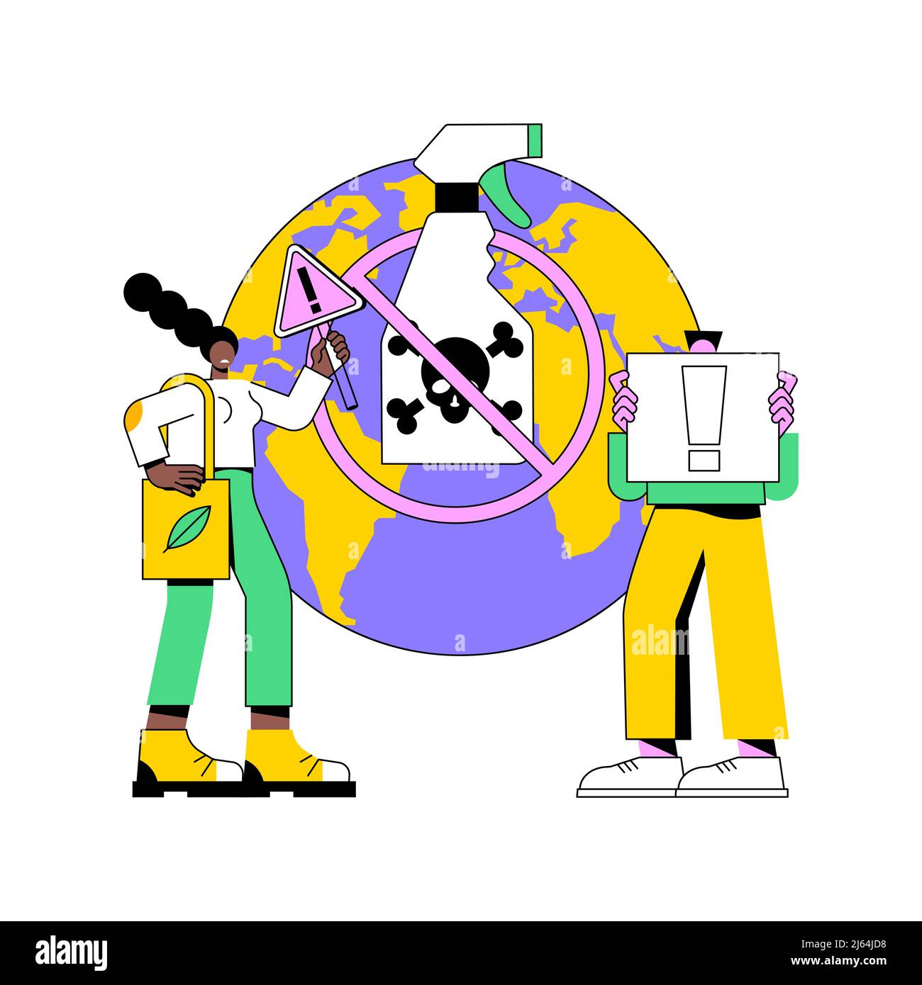 Herbicide ban abstract concept vector illustration. Stop herbicide use ...
