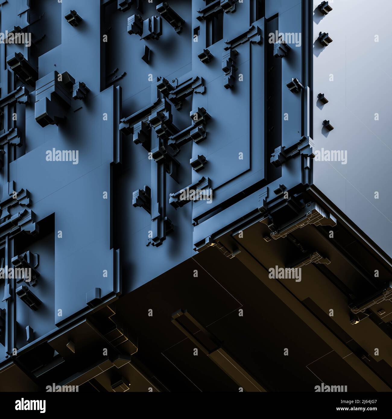 metal computer surface technology hardware 3d render illustration Stock ...