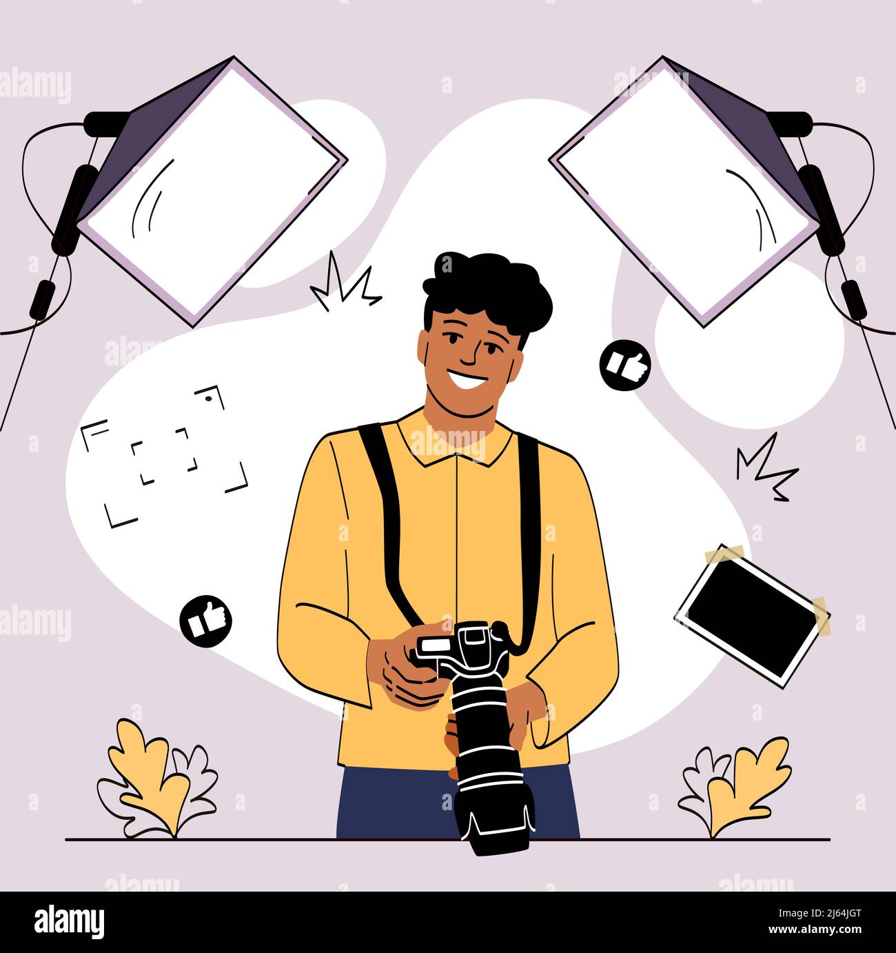 Photographer at work Stock Vector Image & Art - Alamy