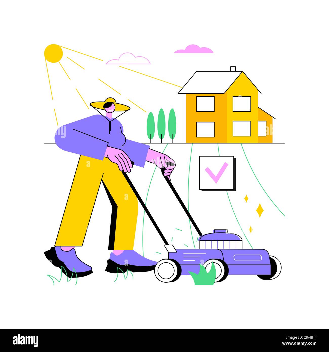 Lawn clean up Stock Vector Images - Alamy