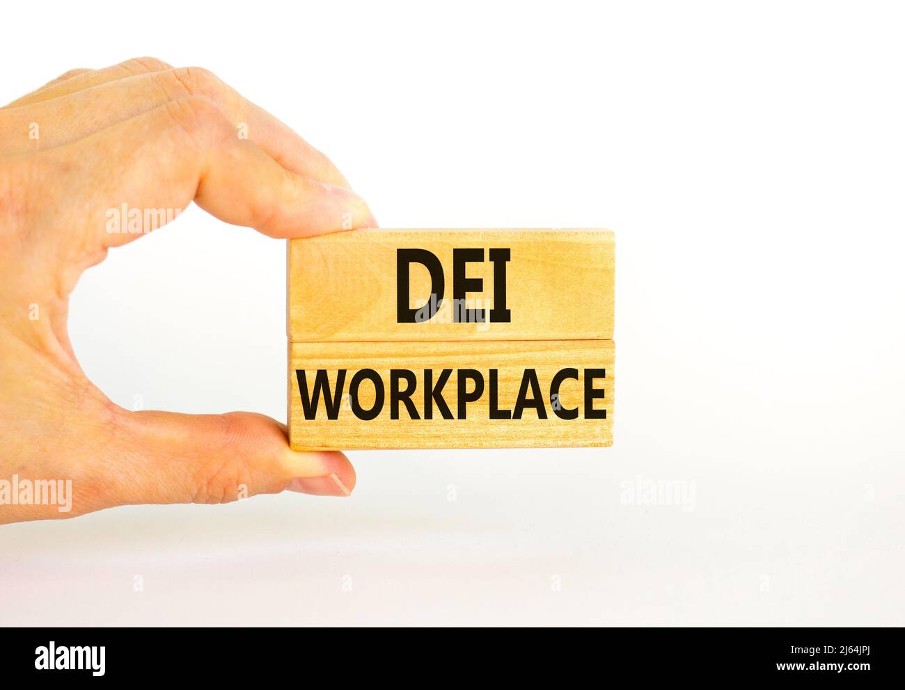 DEI diversity equity inclusion workplace symbol. Blocks with words DEI ...