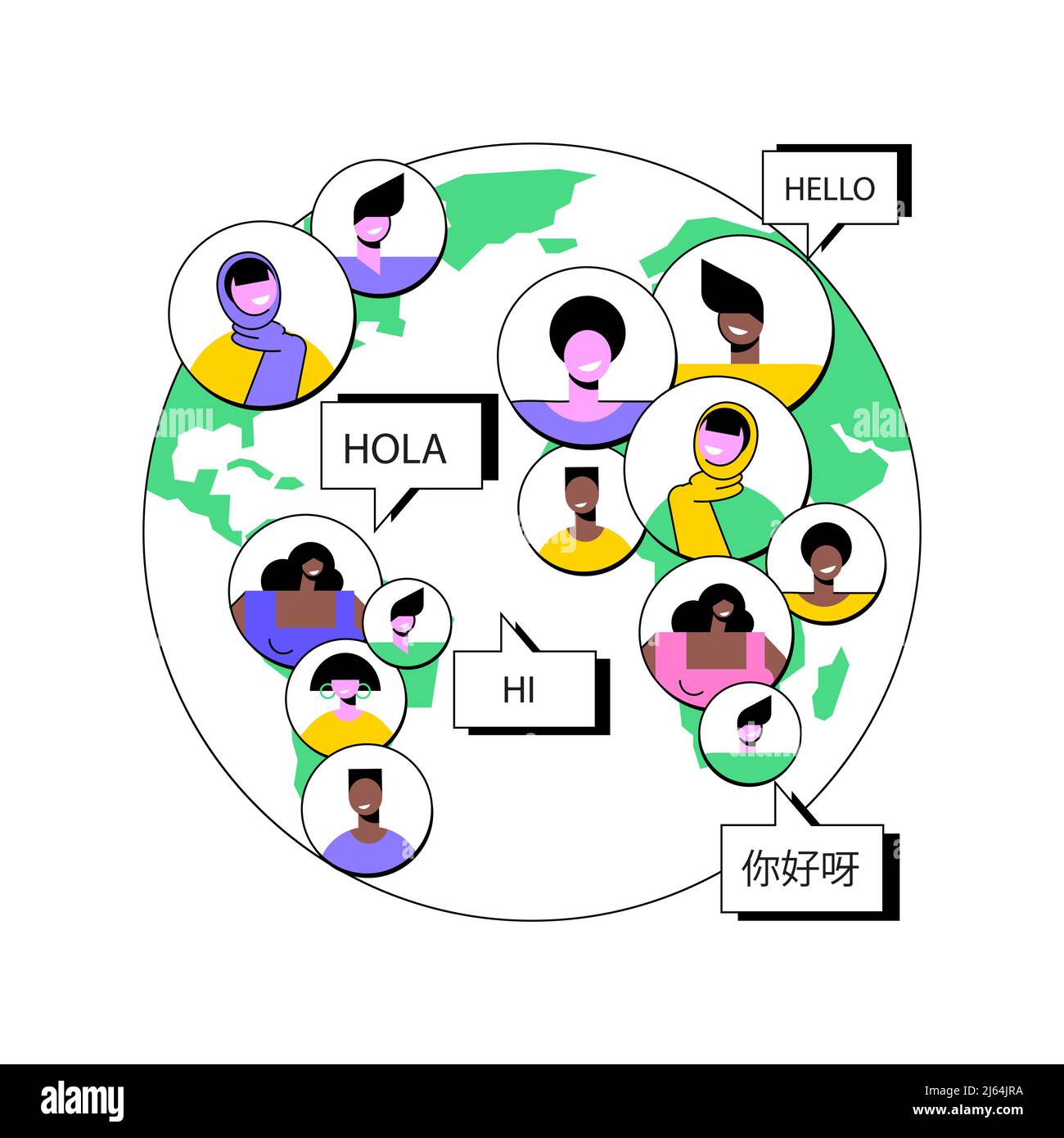 Ethnicity abstract concept vector illustration. Ethnic group, common ...