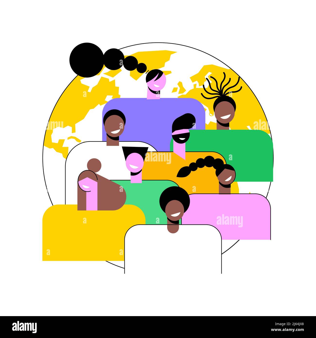 Race abstract concept vector illustration. Racial identity, human ...
