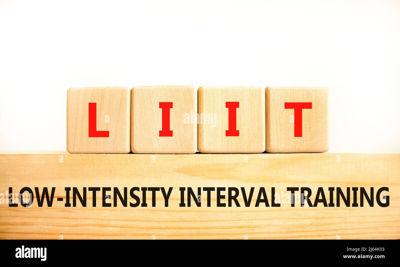 LIIT low-intensity interval training symbol. Concept words LIIT low ...